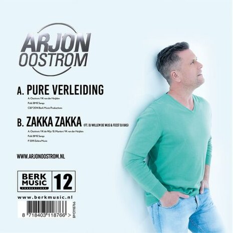 Arjon Oostrom - Pure Verleiding + Zakka Zakka Zakka - Vinylsingle - Berk Music 12 - Holland ...